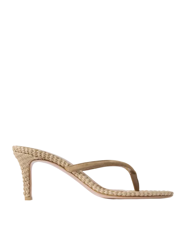 GIANVITO ROSSI Calypso 80 Raffia Sandals - Brown