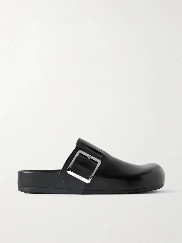 Loewe Ease Leather Mules - Black