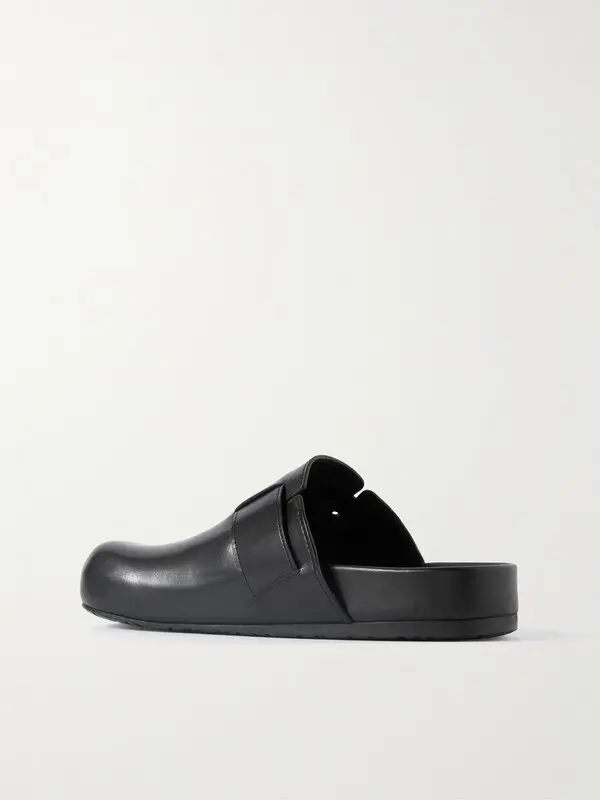 Loewe Ease Leather Mules - Black