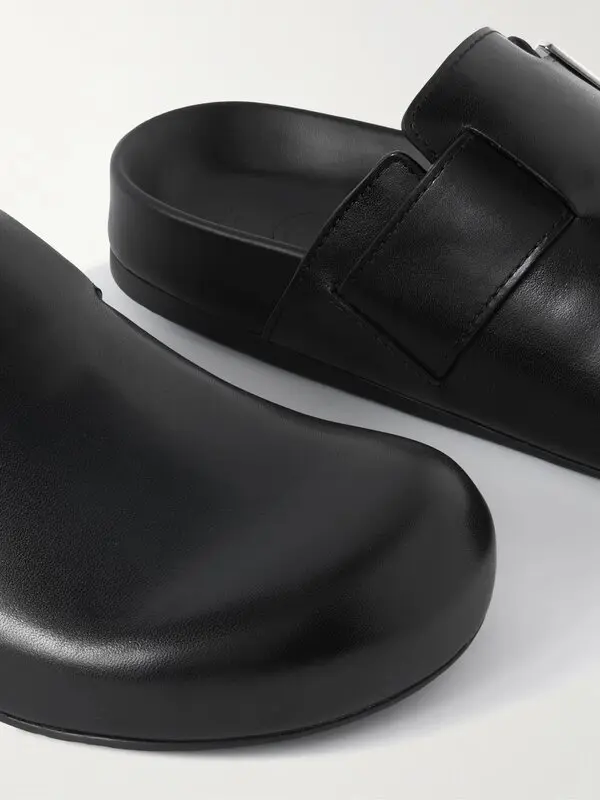 Loewe Ease Leather Mules - Black