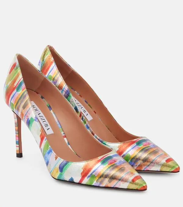 AQUAZZURA Purist 85 Leather Pumps
