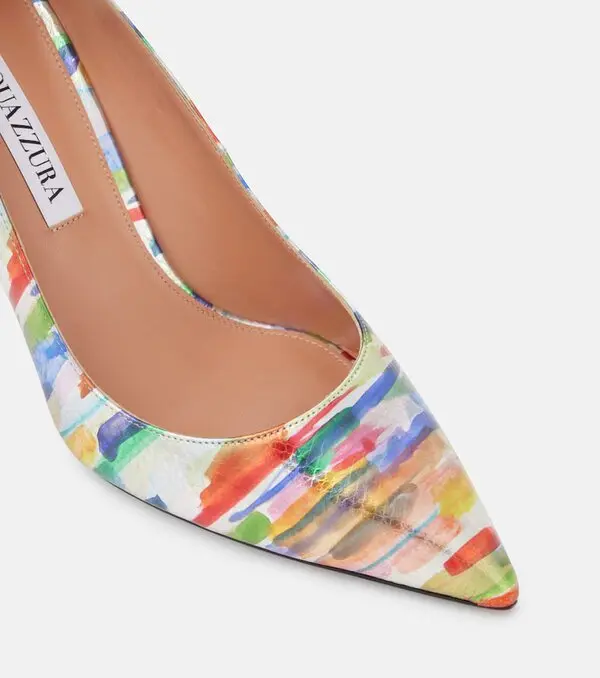 AQUAZZURA Purist 85 Leather Pumps