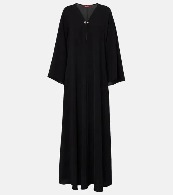 Max Mara Lillo Cady Maxi Dress - Black