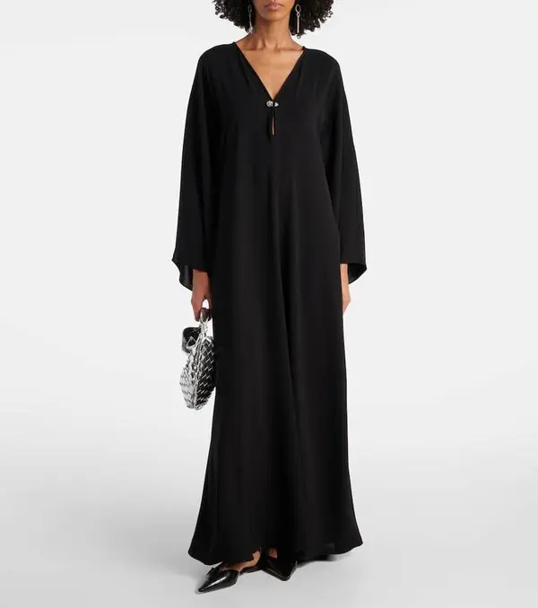 Max Mara Lillo Cady Maxi Dress - Black