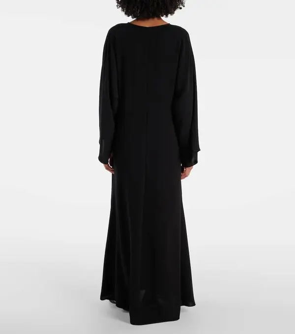 Max Mara Lillo Cady Maxi Dress - Black