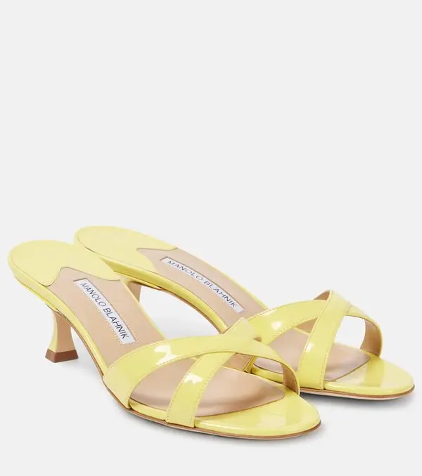 Manolo Blahnik Callamu 50 Patent Leather Sandals