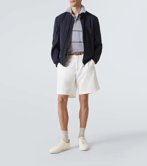 Brunello Cucinelli Striped Cotton Polo Shirt