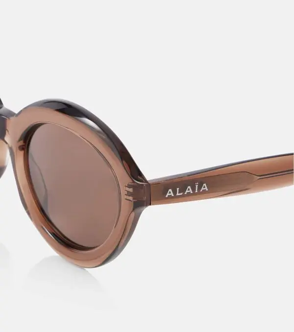 Alaïa Round Frame Sunglasses - Brown