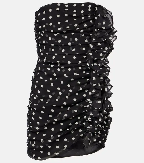 Nina Ricci Polka-dot Silk Chiffon Minidress