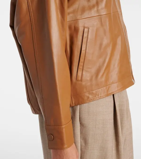 YVES SALOMON Hooded Leather Jacket