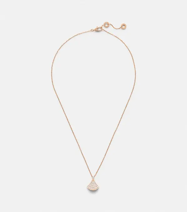 BVLGARI Diva's Dream 18kt Rose Necklace With Diamonds - Gold