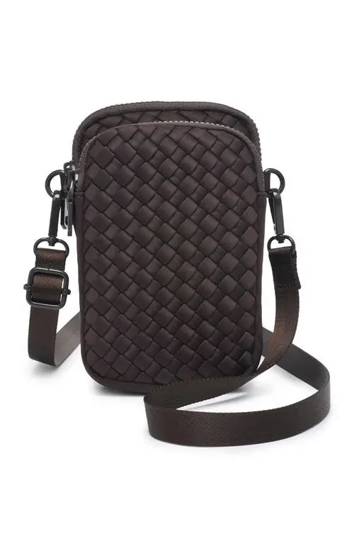 SOL AND SELENE Divide & Conquer Woven Neoprene Bag - Chocolate