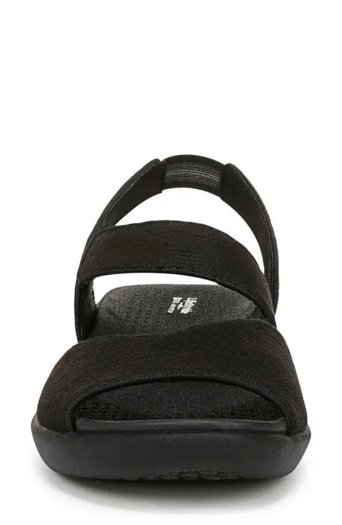 LIFESTRIDE Bzees Quarter Strap Slip-on Sandal - Black Fabric