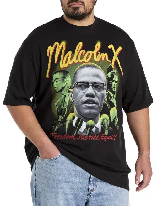 TRUE NATION BY DXL Big & Tall Malcom X Graphic Tee