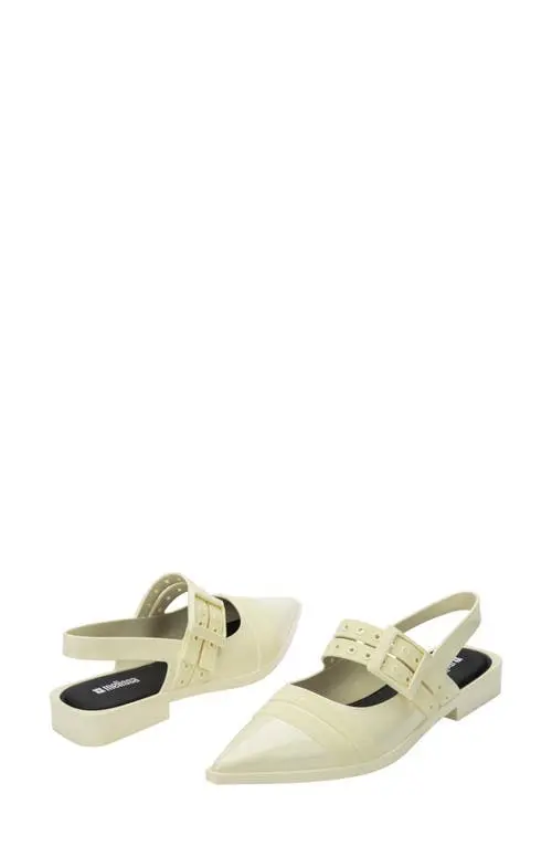 Melissa Ladylike Mary Jane Flats - Beige/ Black