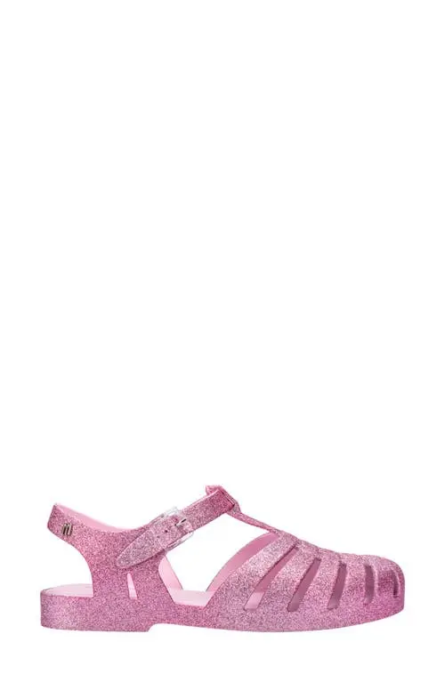 Melissa Possession Glitter Fisherman Sandal - Pink Silver Glitter