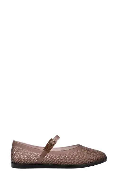 Melissa Harper Mary Jane Flat - Clear Brown