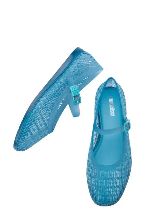 Melissa Harper Mary Jane Flat - Transparent Blue