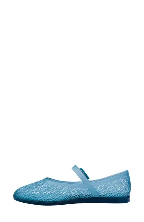 Melissa Harper Mary Jane Flat - Transparent Blue