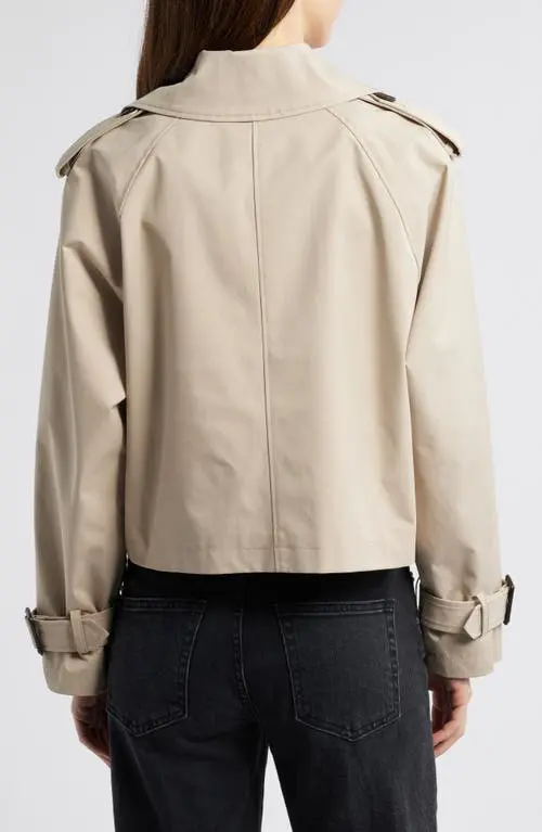 Bcbgmaxazria Double-breasted Cropped Trench Coat - Sand