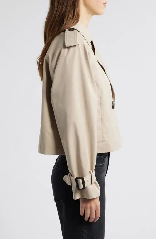 Bcbgmaxazria Double-breasted Cropped Trench Coat - Sand