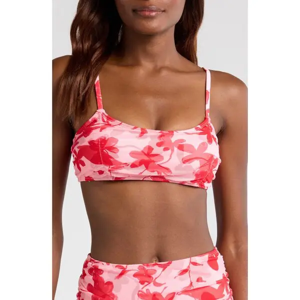 HUTCH Tawnie Bikini Top - Lipstick Optimistic Floral