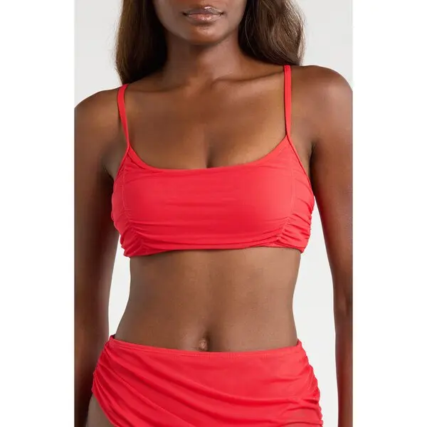 HUTCH Mazina Bikini Top - Solid Red