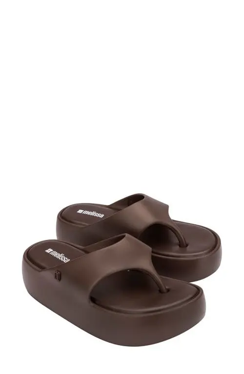 Melissa Free Platform Flip Flop - Bronze