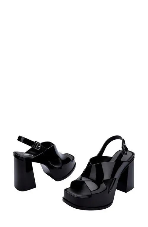 Melissa Dance Slingback Platform Sandal - Black