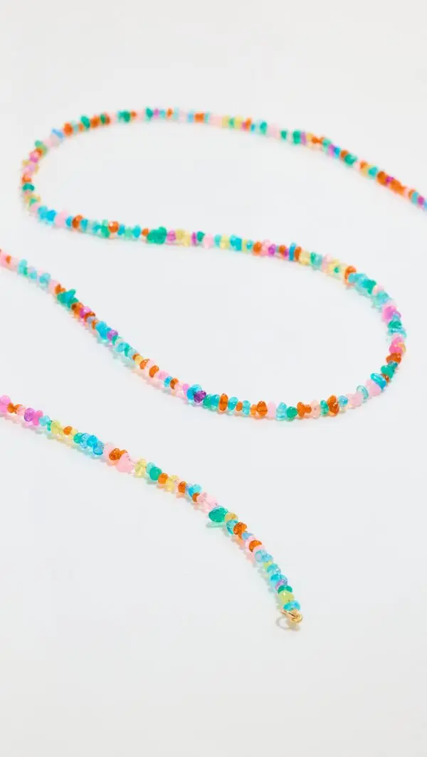 Jia Jia 14k Mini Pebble Opal Long Necklace