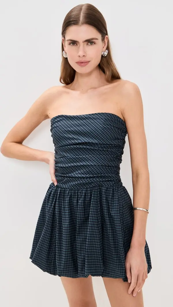 reformation strapless mini dress Reformation