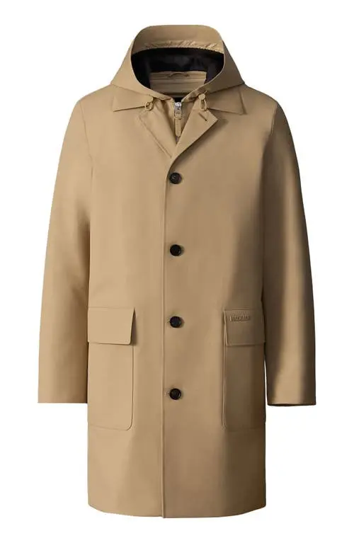 Mackage Mathias 3-in-1 Twill Balmacaan Coat - Light Camel