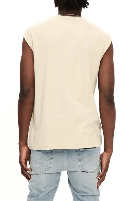 PURPLE BRAND Textured Jersey Graphic Muscle Tee