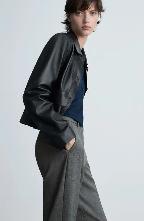 Mango Carlos Straight Leg Trousers - Grey