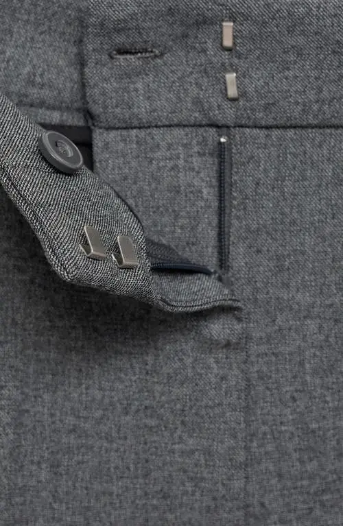 Mango Carlos Straight Leg Trousers - Grey