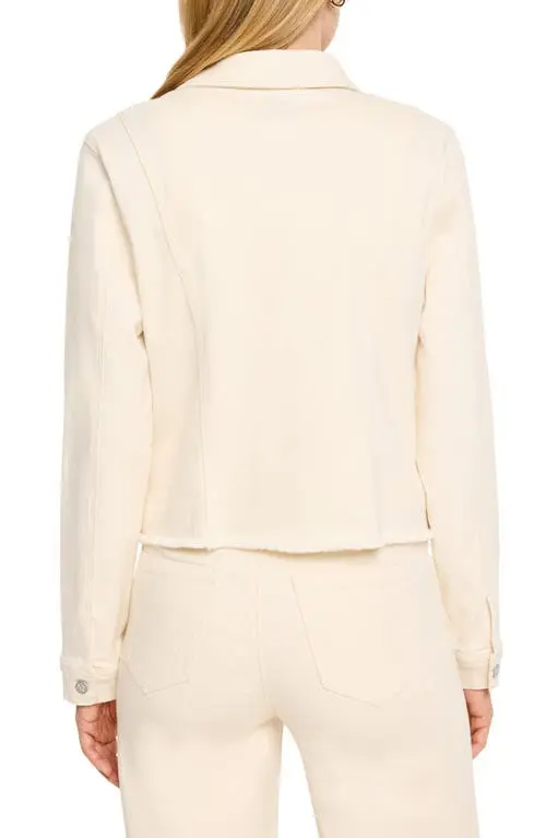 NIC+ZOE Essential Fray Hem Denim Trucker Jacket - Canvas