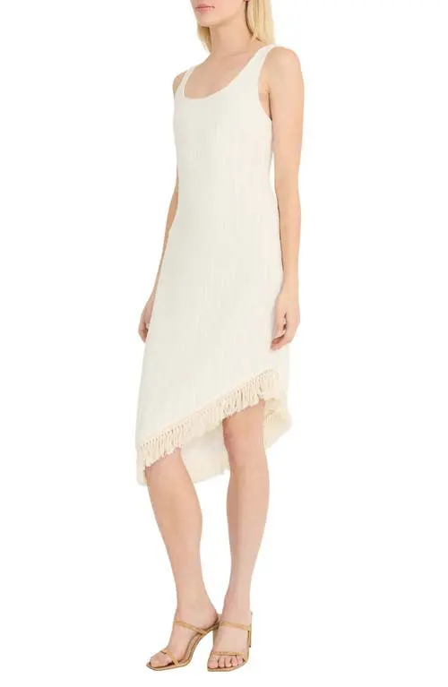 donna morgan for maggy sleeveless draped front asymmetric hem dress London - Ivory scoop neck Strapless A Line Organza Size:M 10 leg trousers or a