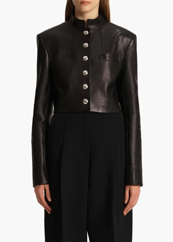 Khaite Samuelson Leather Jacket