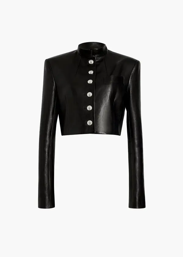 Khaite Samuelson Leather Jacket - Black