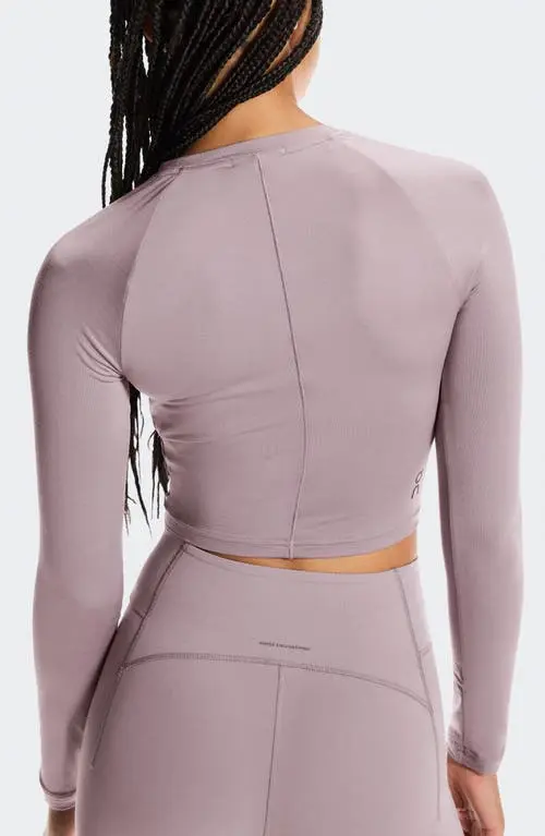 On Studio Long Sleeve Cropped Top - Heron