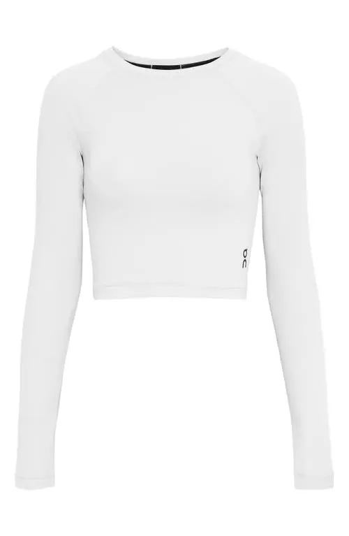 On Studio Long Sleeve Cropped Top - White