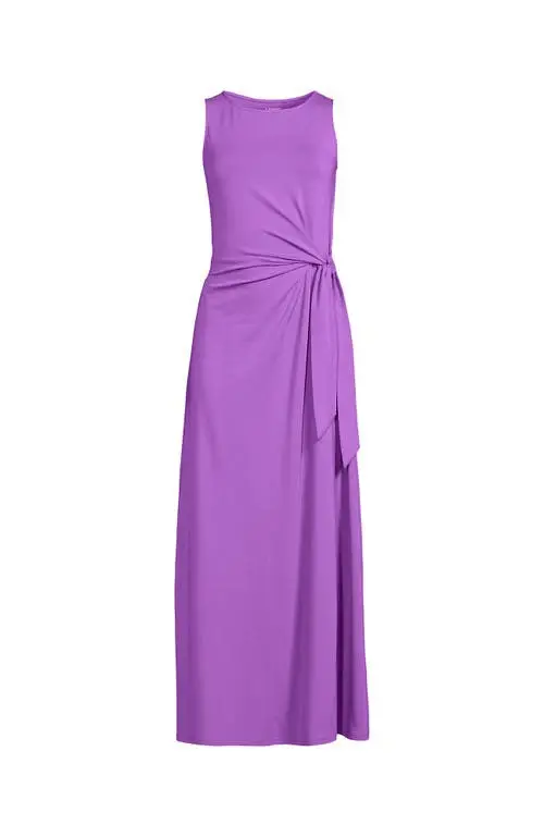 lands end sleeveless maxi dress Women's Lands' End Tiered Sleeveless Maxi Dress