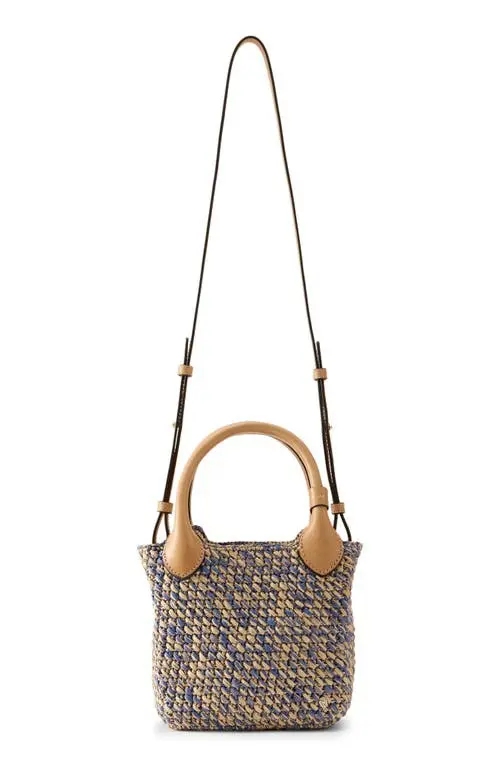 Helen Kaminski Mini Ampara Woven Tote Bag - Lapis Melange/beige