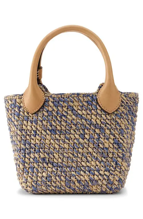 Helen Kaminski Mini Ampara Woven Tote Bag - Lapis Melange/beige