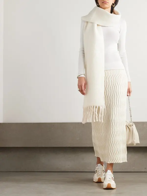 LISA YANG Vivian Cotton And Cashmere-blend T-shirt - Neutrals