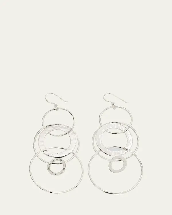 Ippolita Jumbo Hammered Jet Set Hoop Earrings - Silver
