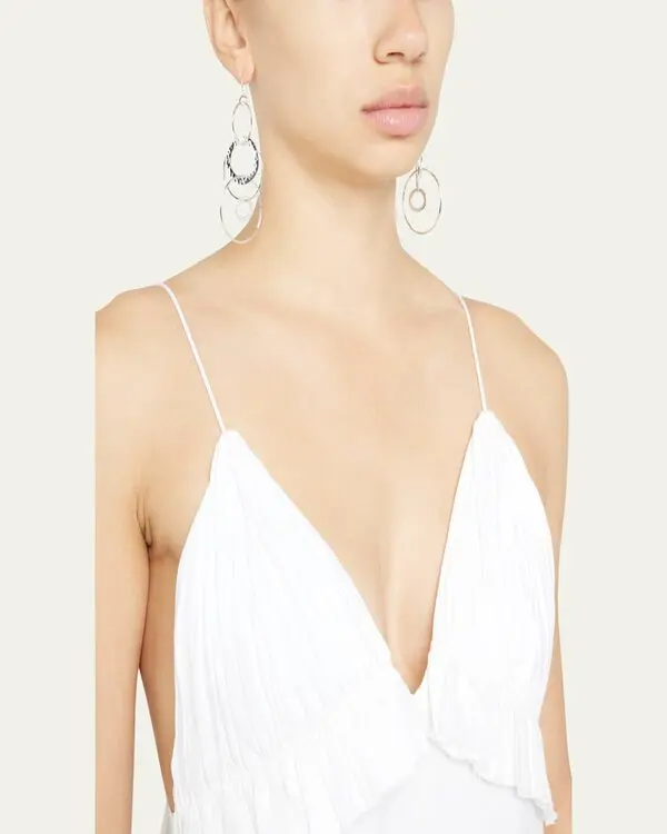 Ippolita Jumbo Hammered Jet Set Hoop Earrings - Silver