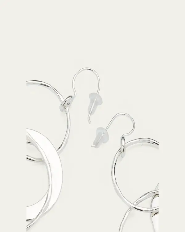 Ippolita Jumbo Hammered Jet Set Hoop Earrings - Silver