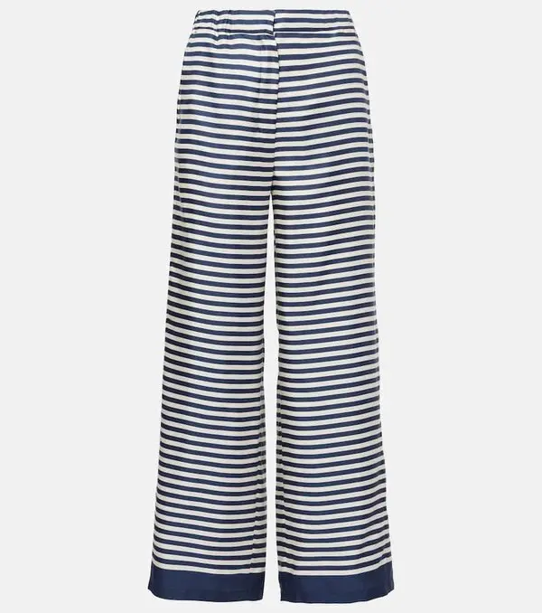 Max Mara Nine Striped Wide-leg Pants