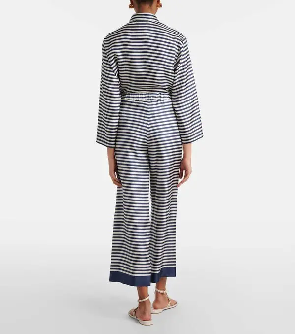 Max Mara Nine Striped Wide-leg Pants